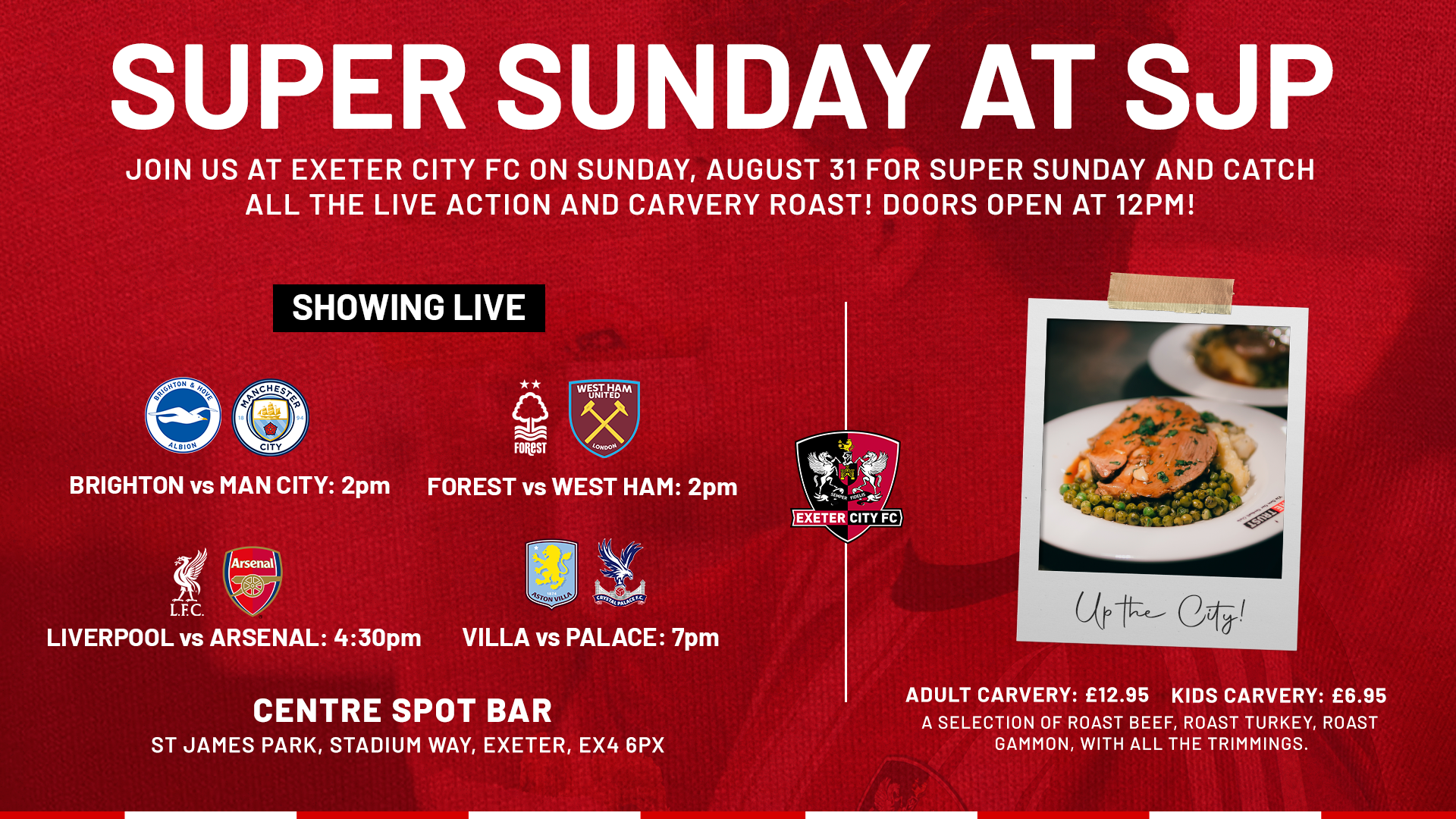 Join us for Super Sunday at The Park | Exeter City F.C.
